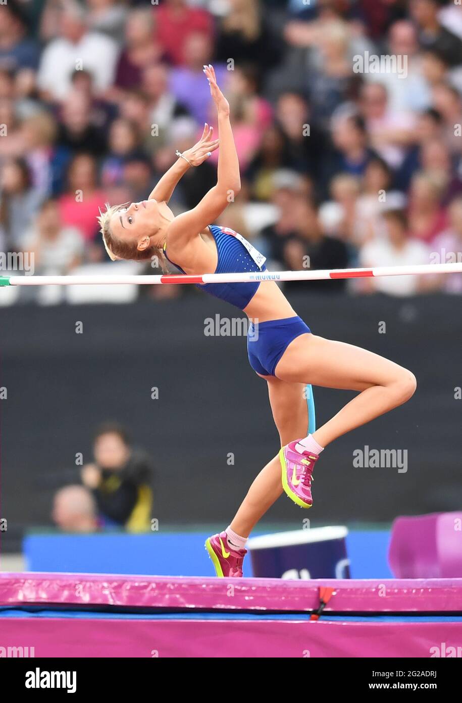 Yuliya Levchenko (Ukraine). High Jump Women, Silver Medal. IAAF World ...