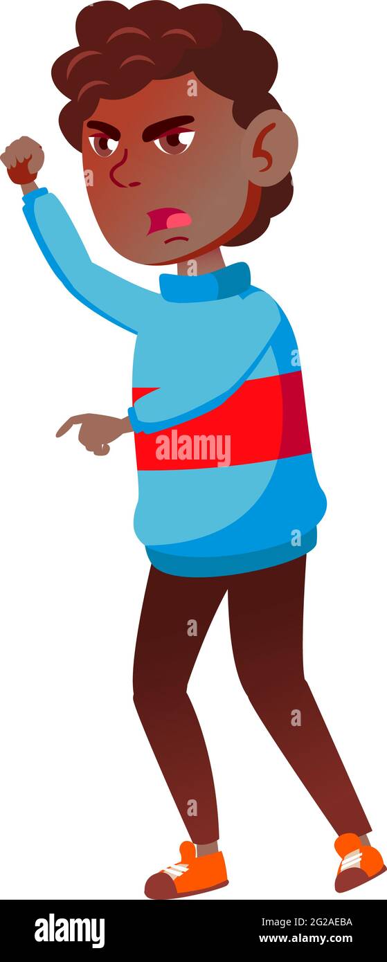 angry boy starting fight cartoon vector Stock Vector Image & Art - Alamy