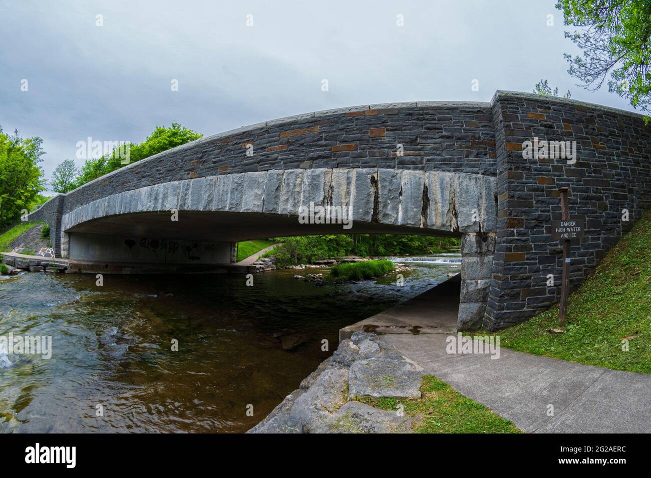 Ultra Wide View of the Water Stream of Chittenango Falls Stock Photo ...