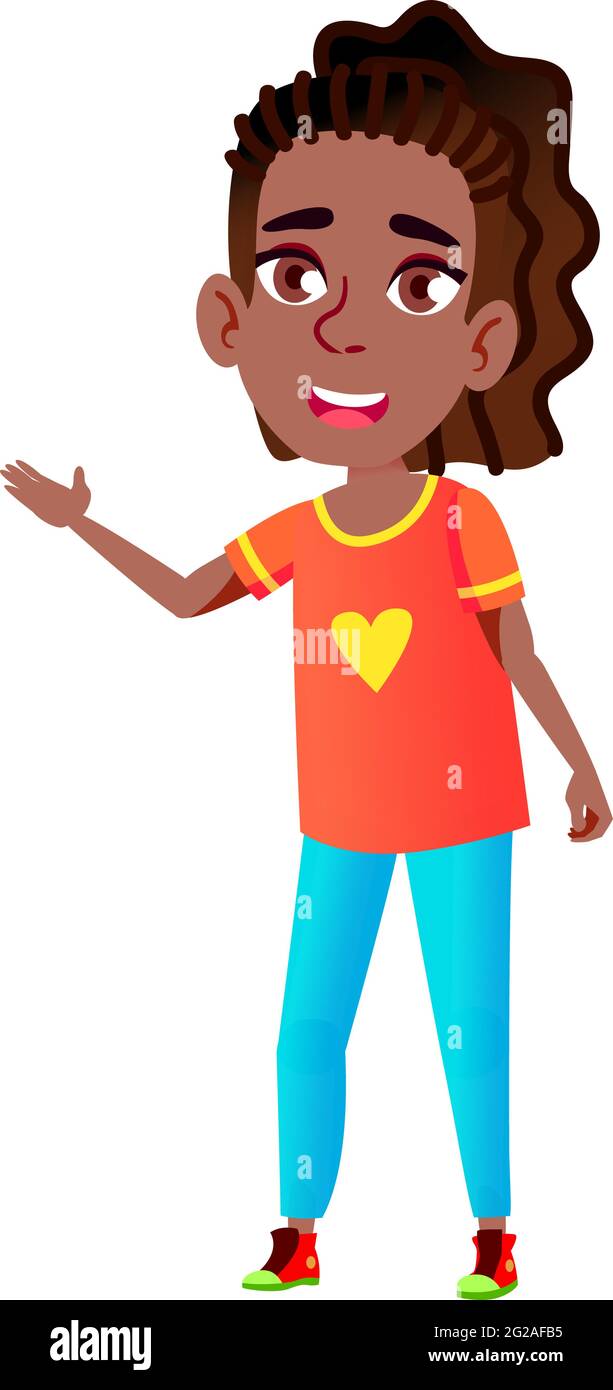 african girl waving to catch bus cartoon vector Stock Vector Image ...