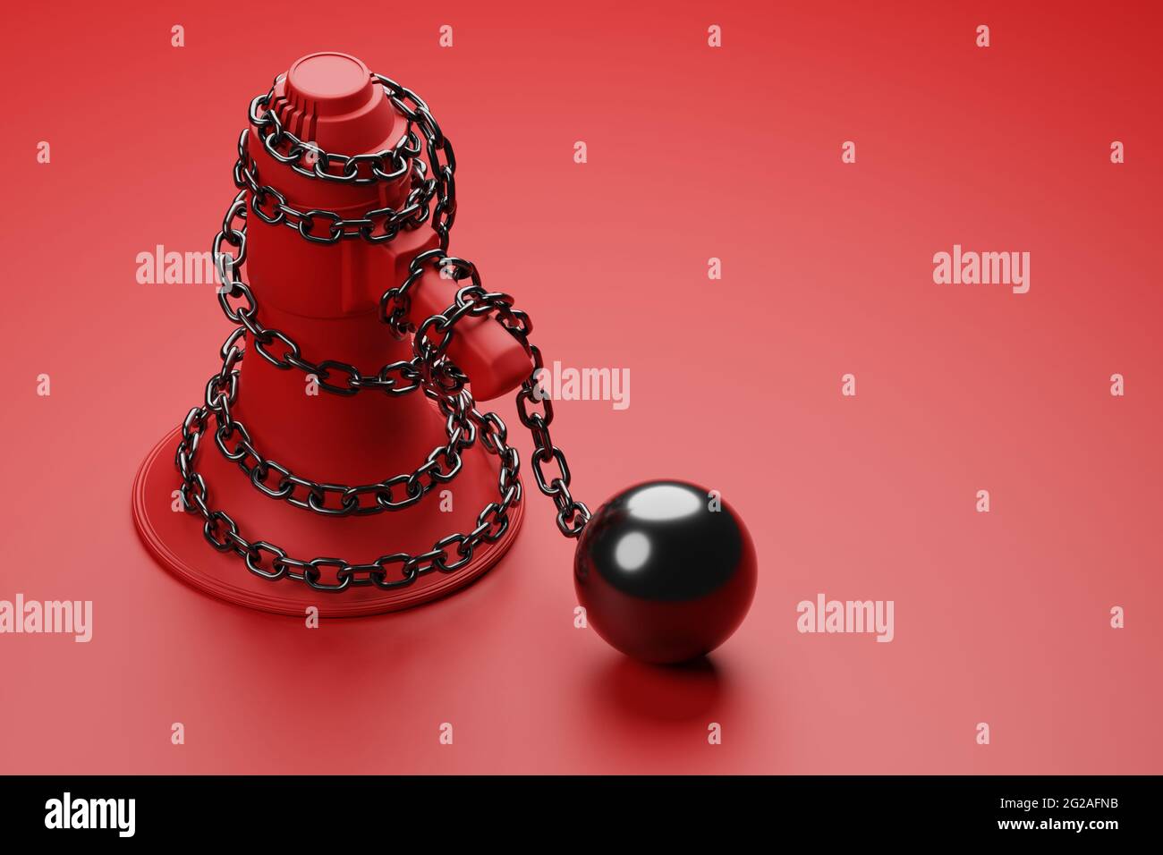 Prisoner with ball and chain hi-res stock photography and images - Alamy