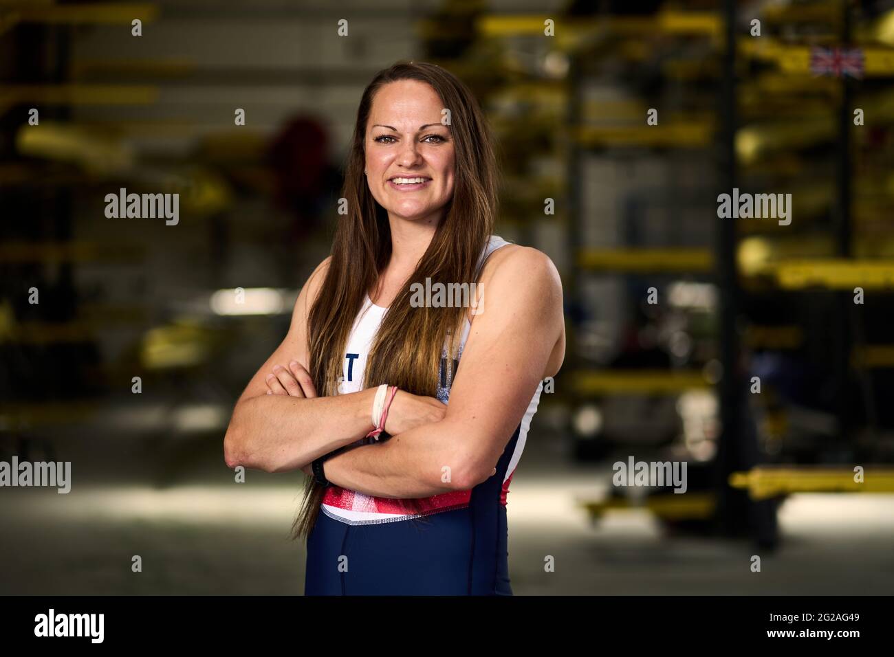 Great Britain's Sara Parfett during the Team GB Tokyo 2020 Rowing team ...