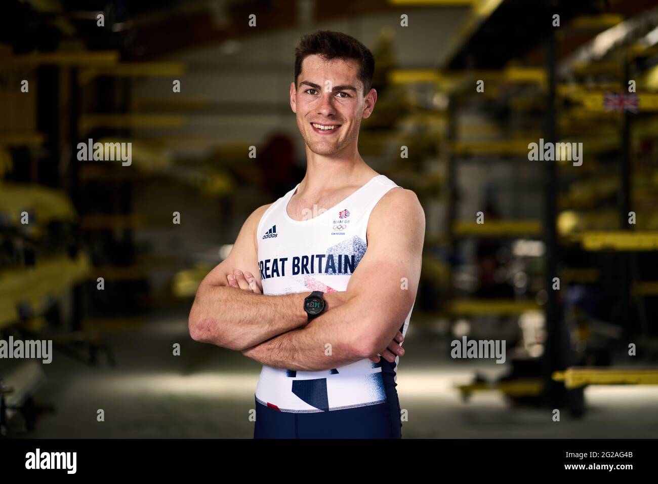 Great Britain's Angus Groom during the Team GB Tokyo 2020 Rowing team ...