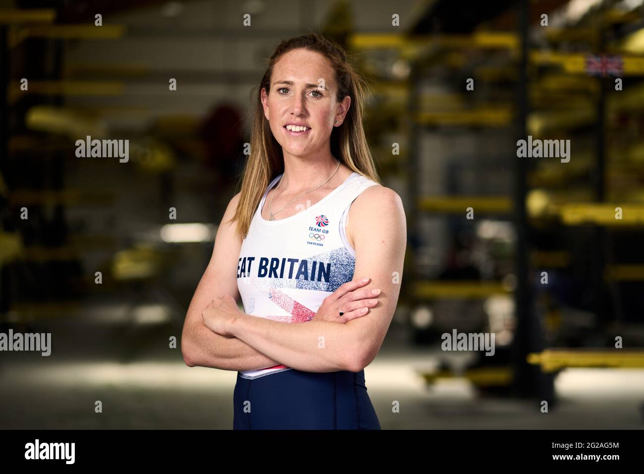 Great Britain's Fiona Gammond during the Team GB Tokyo 2020 Rowing team ...