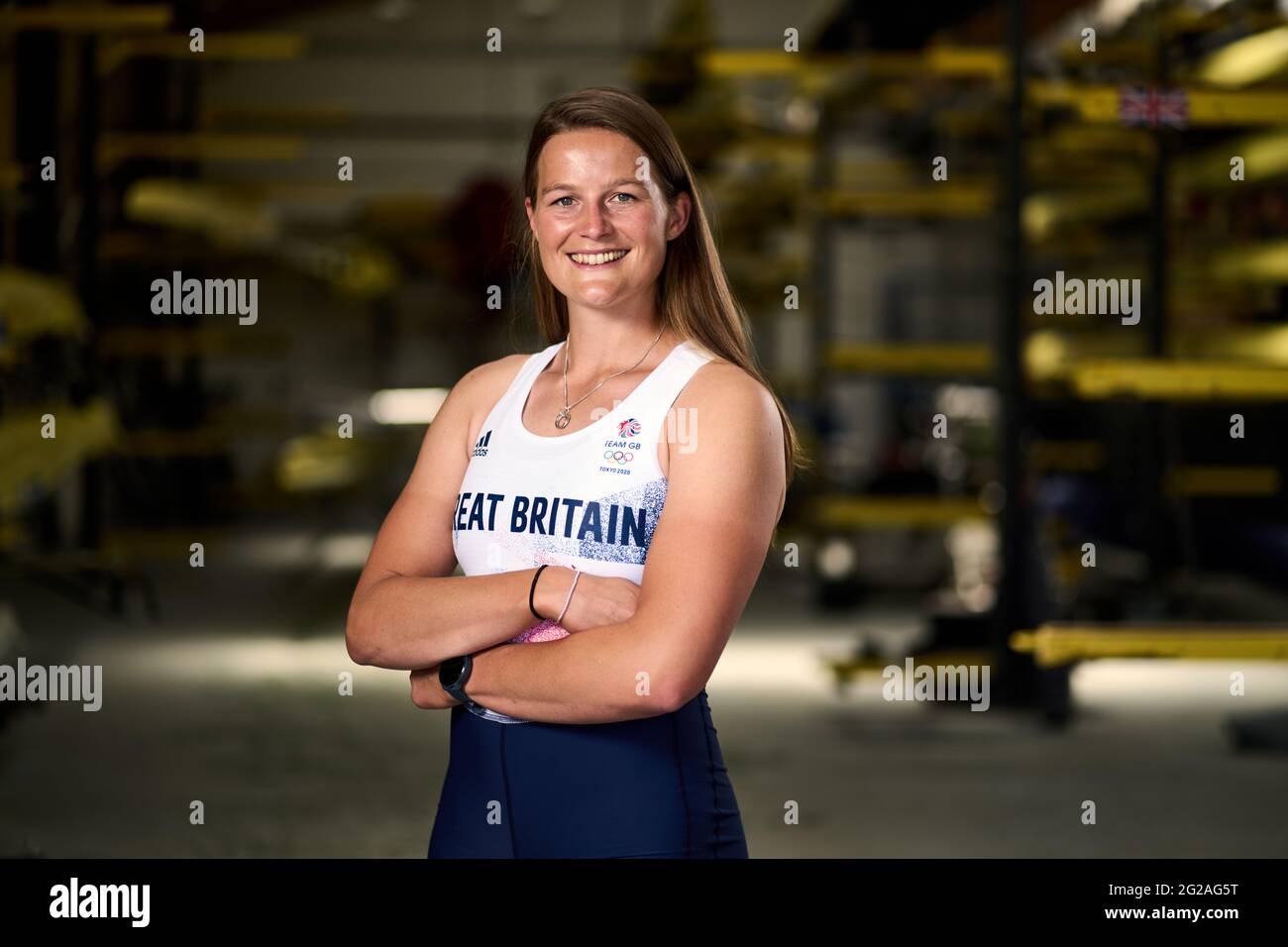 Great Britain's Emily Ford during the Team GB Tokyo 2020 Rowing team ...
