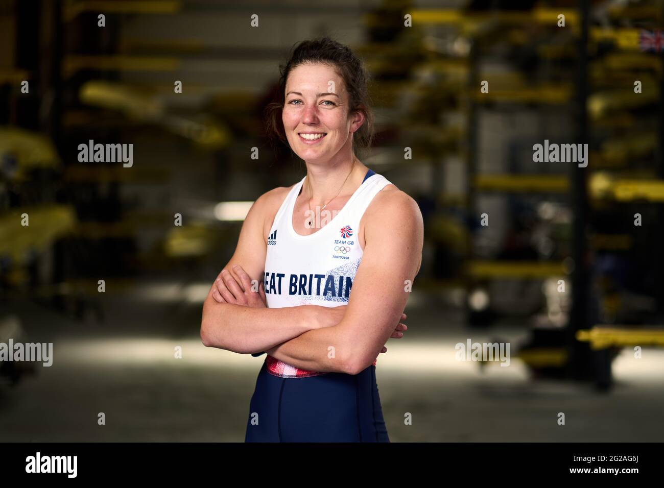 Great Britain's Emily Craig during the Team GB Tokyo 2020 Rowing team ...