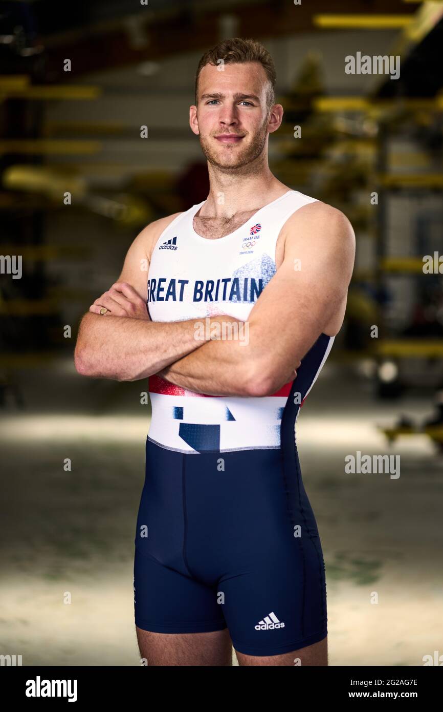 Great Britain's Charles Elwes during the Team GB Tokyo 2020 Rowing team ...