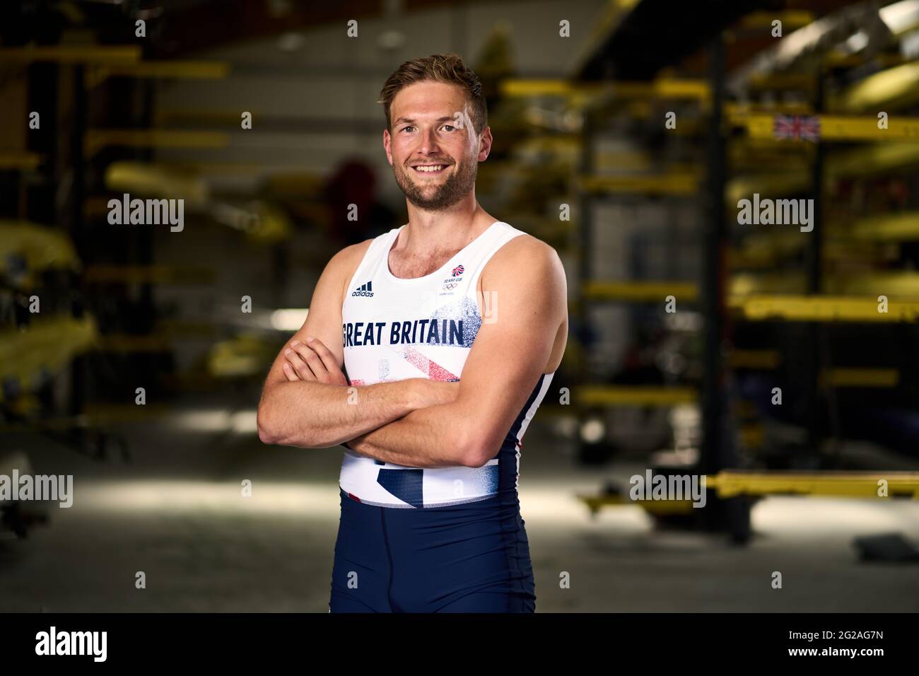 Great Britain's Thomas Ford during the Team GB Tokyo 2020 Rowing team ...