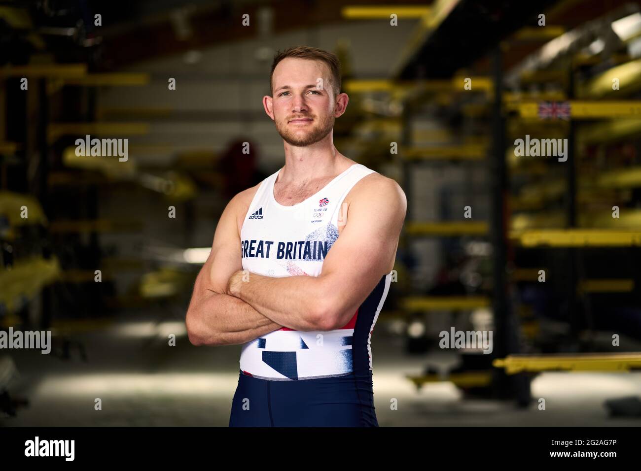Great Britain's James Rudkin during the Team GB Tokyo 2020 Rowing team ...