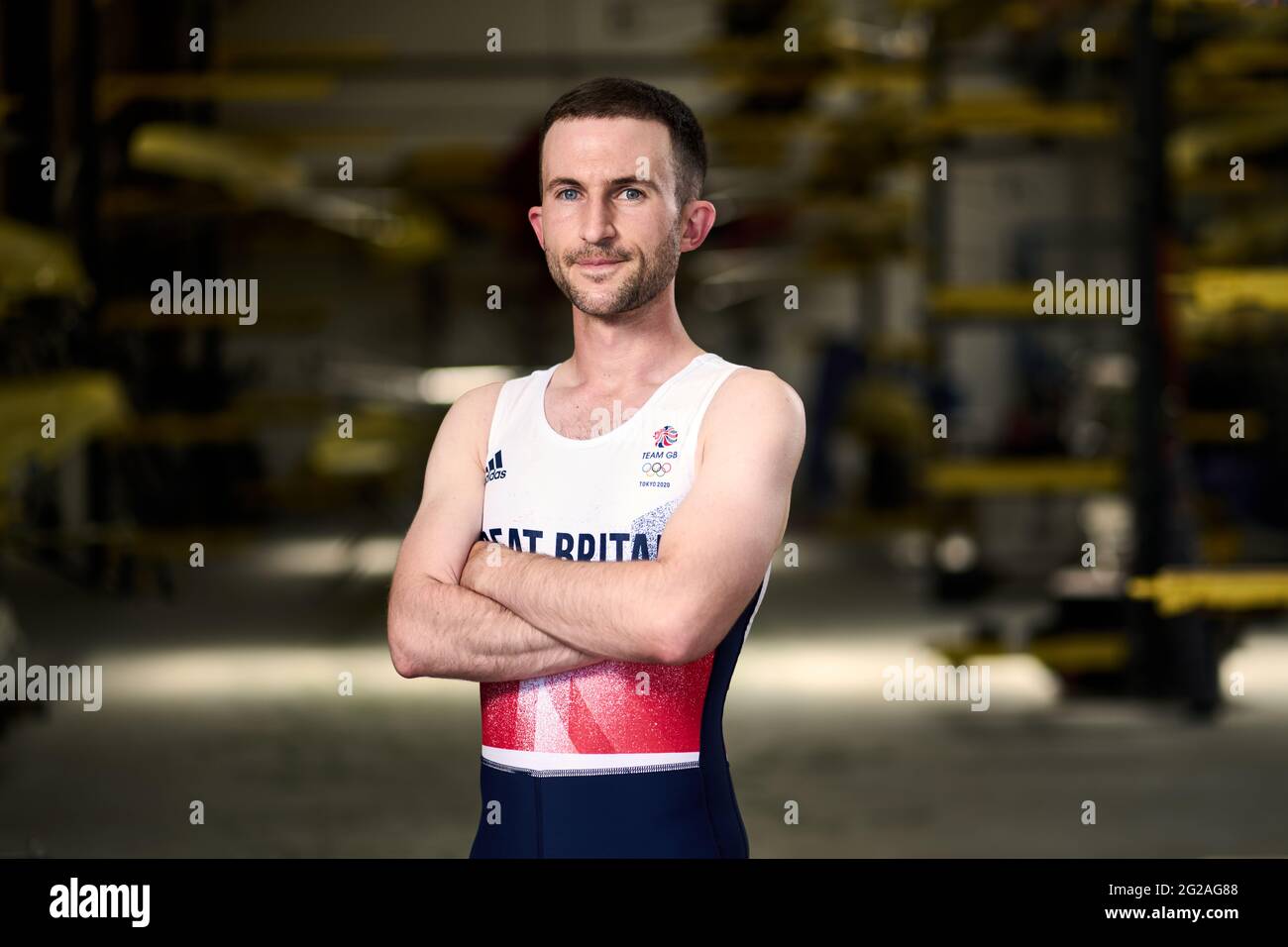 Great Britain's Henry Fieldman during the Team GB Tokyo 2020 Rowing ...