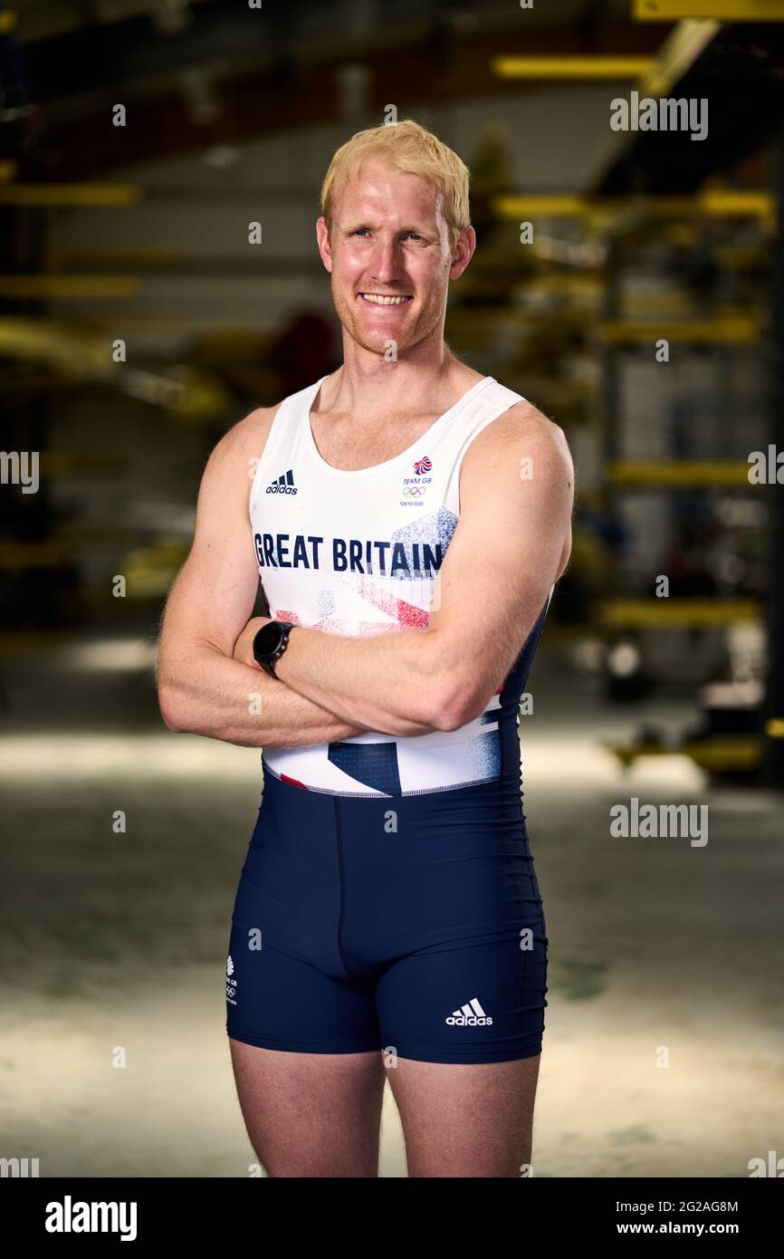 Great Britain's Oliver Cook during the Team GB Tokyo 2020 Rowing team ...
