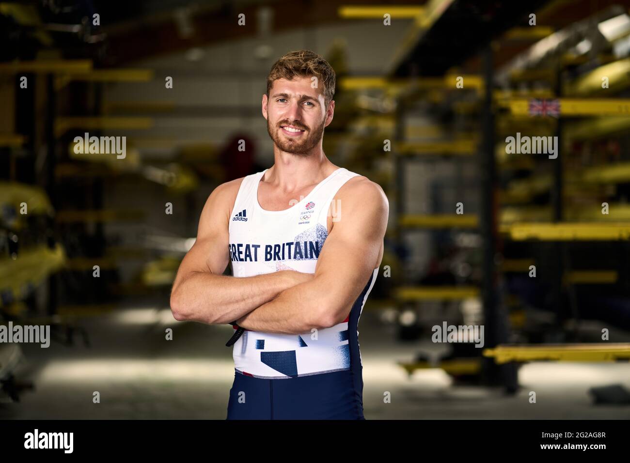 Great Britain's Rory Gibbs during the Team GB Tokyo 2020 Rowing team ...