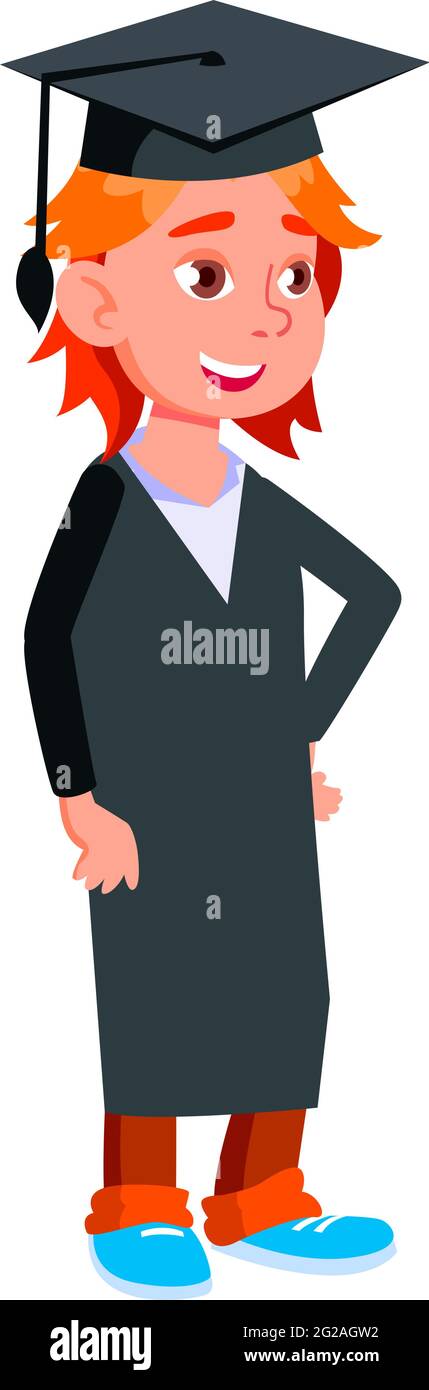 student boy graduation event at university cartoon vector Stock Vector ...