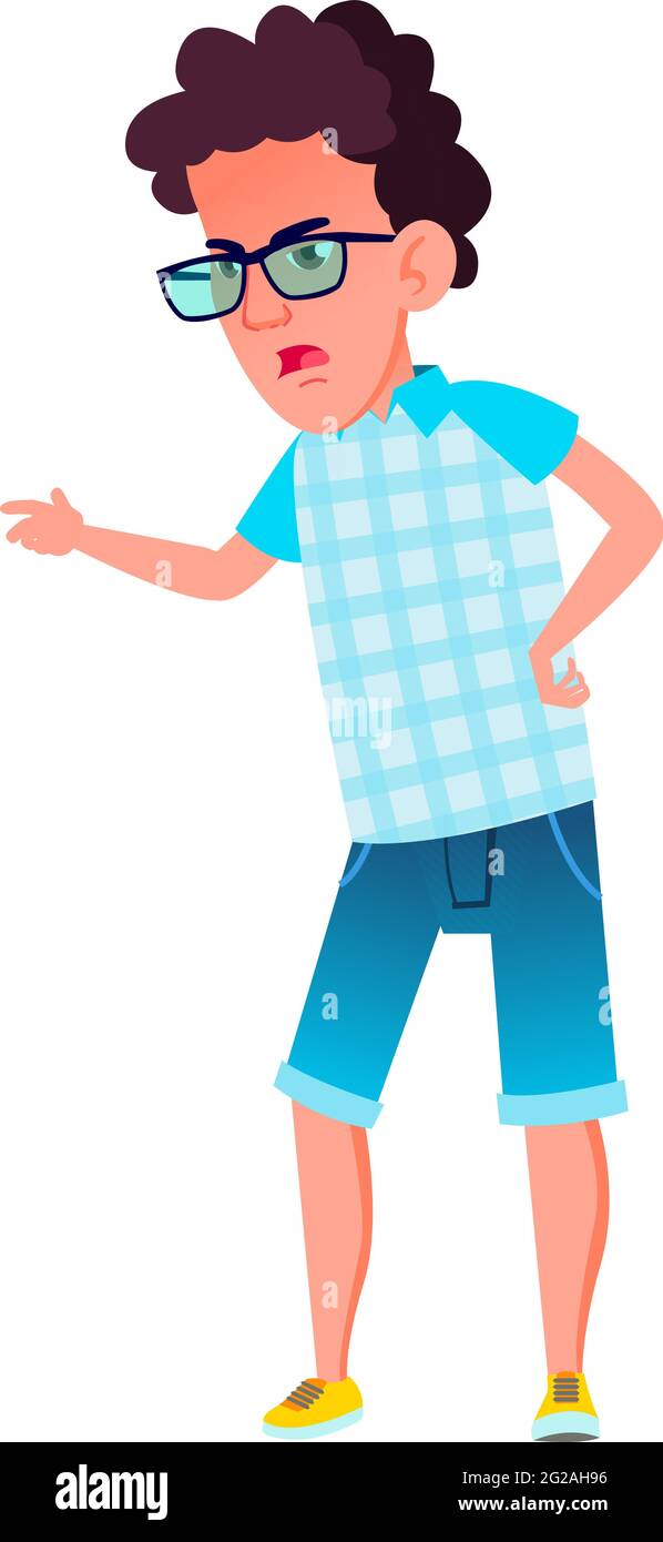 yelling boy screaming on friend cartoon vector Stock Vector Image & Art ...