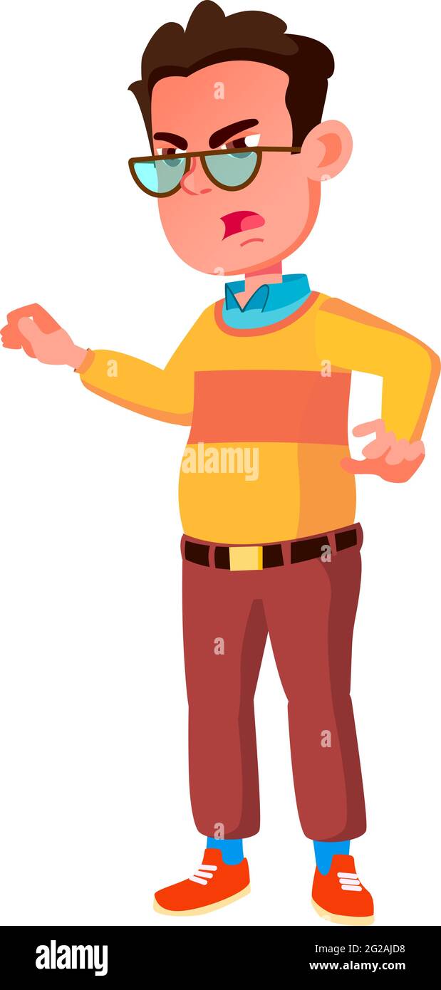boy geek screaming on laboratory assistance cartoon vector Stock Vector ...