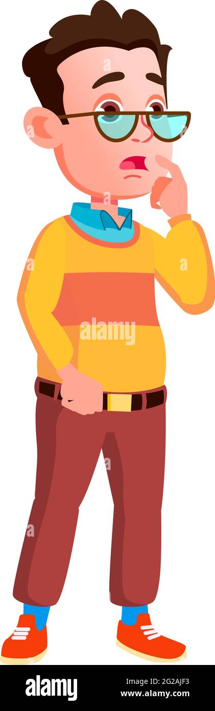 amazed boy geek in science park cartoon vector Stock Vector Image & Art ...