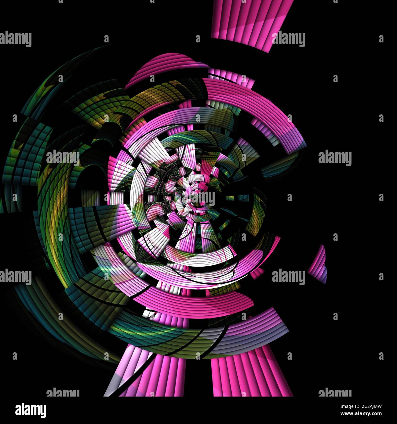 3D rendering of scrambled weave fractal geometric background Stock ...