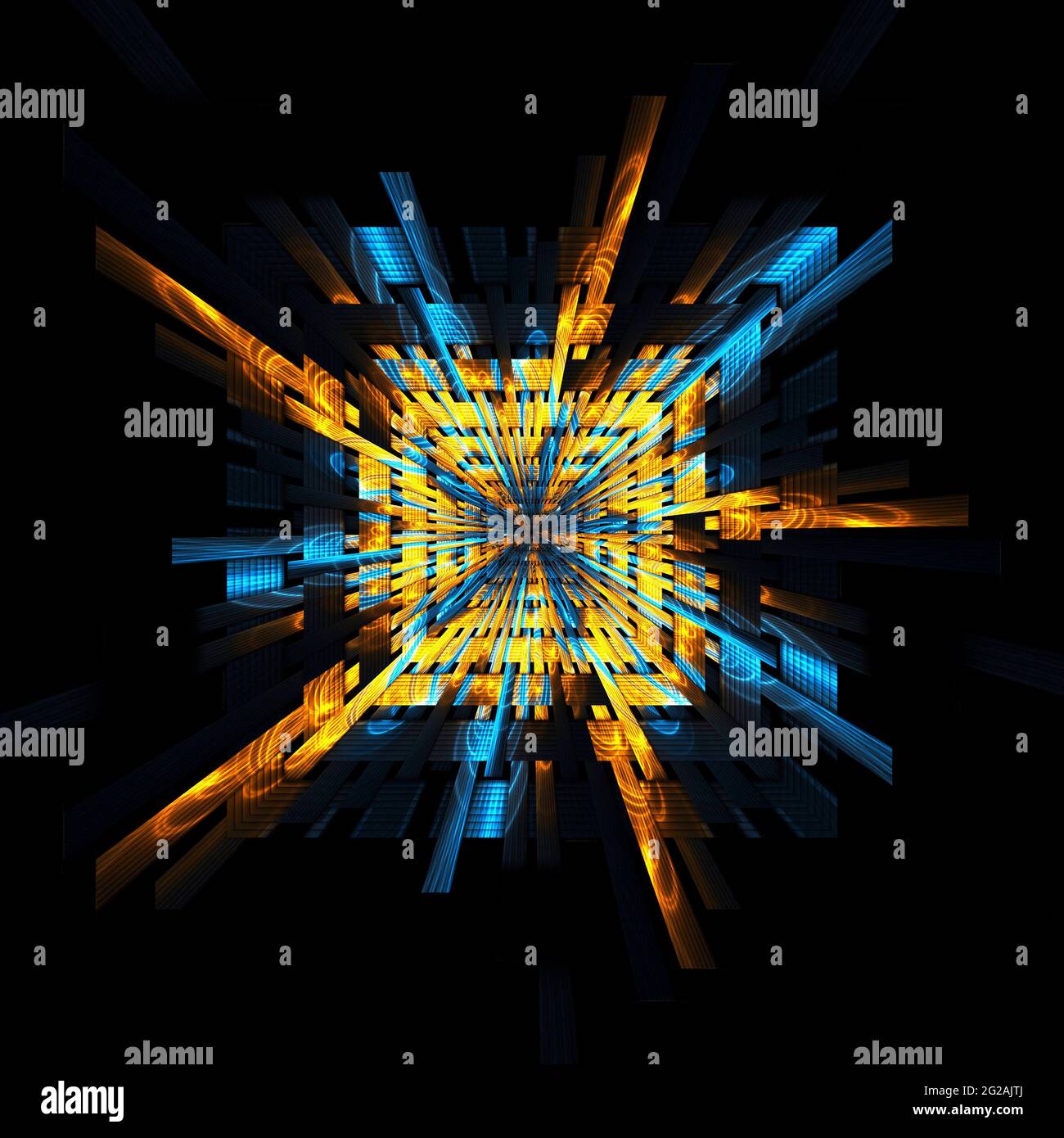 3D rendering of scrambled weave fractal geometric background Stock ...