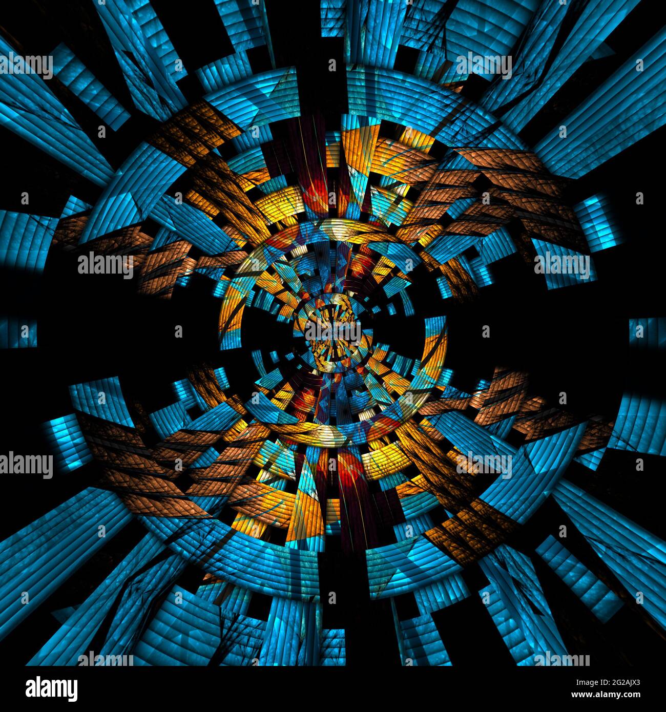 3D rendering of scrambled weave fractal geometric background Stock ...