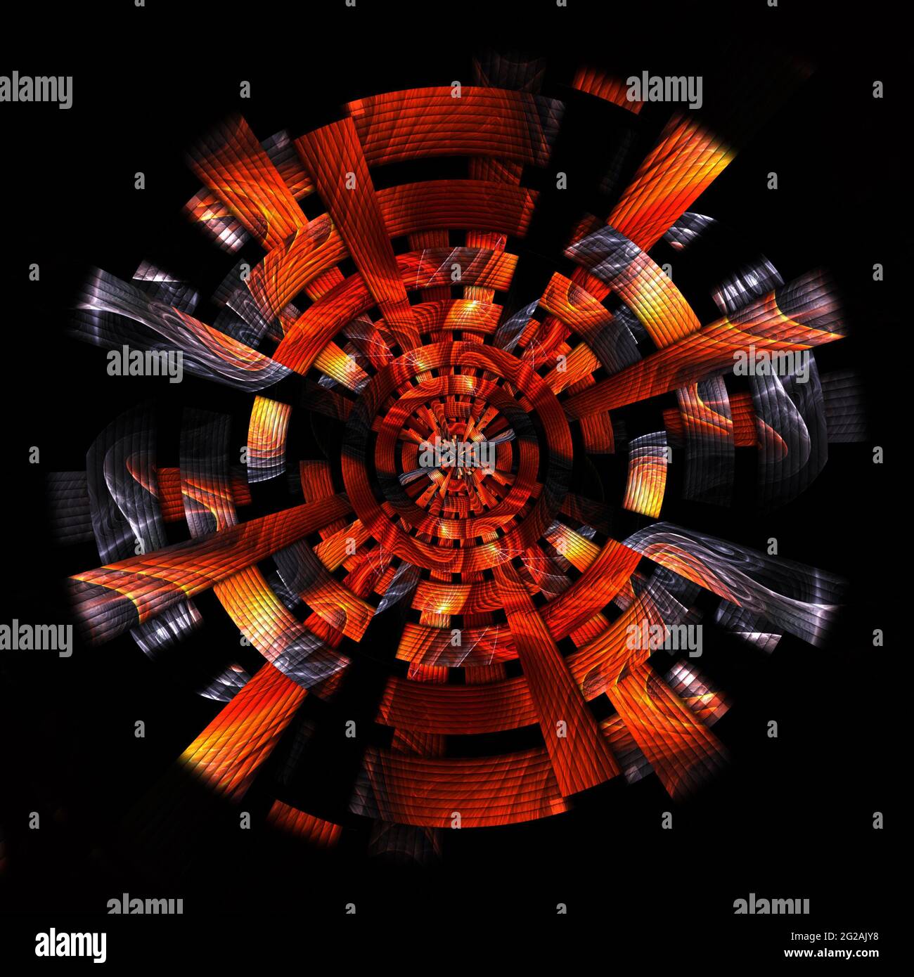 3D rendering of scrambled weave fractal geometric background Stock ...