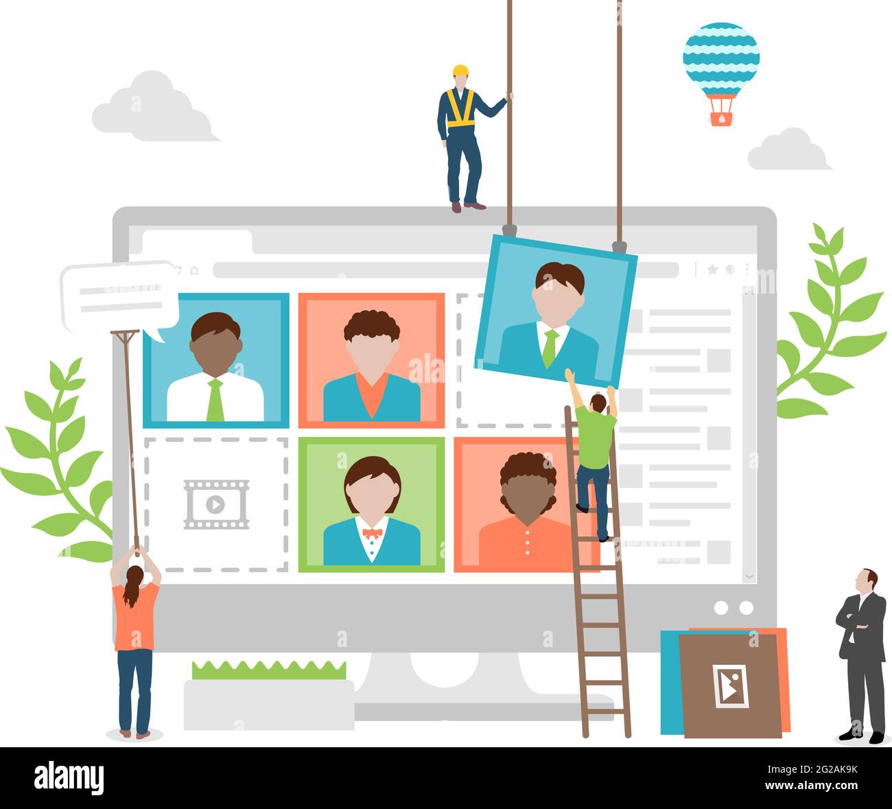 Call digital information cartoon hi-res stock photography and images ...