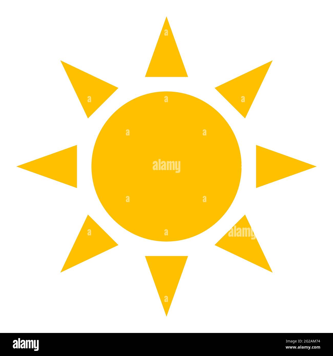 Sun flat icon illustration on white background Stock Photo - Alamy