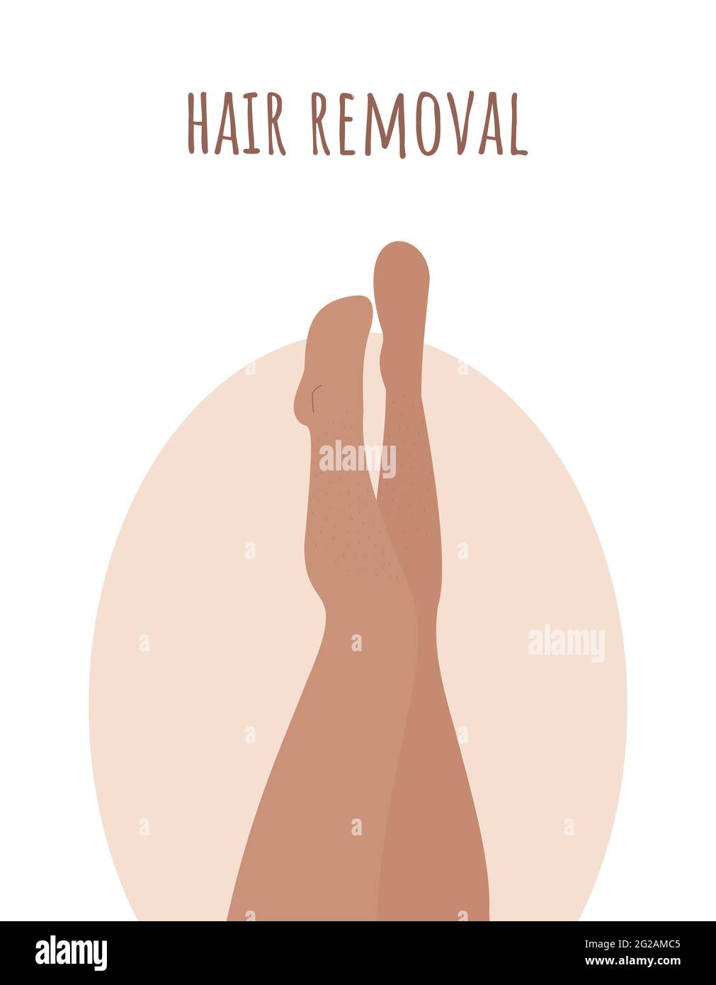 Hair removal. Laser and wax epilation methods. Perfect smooth female ...