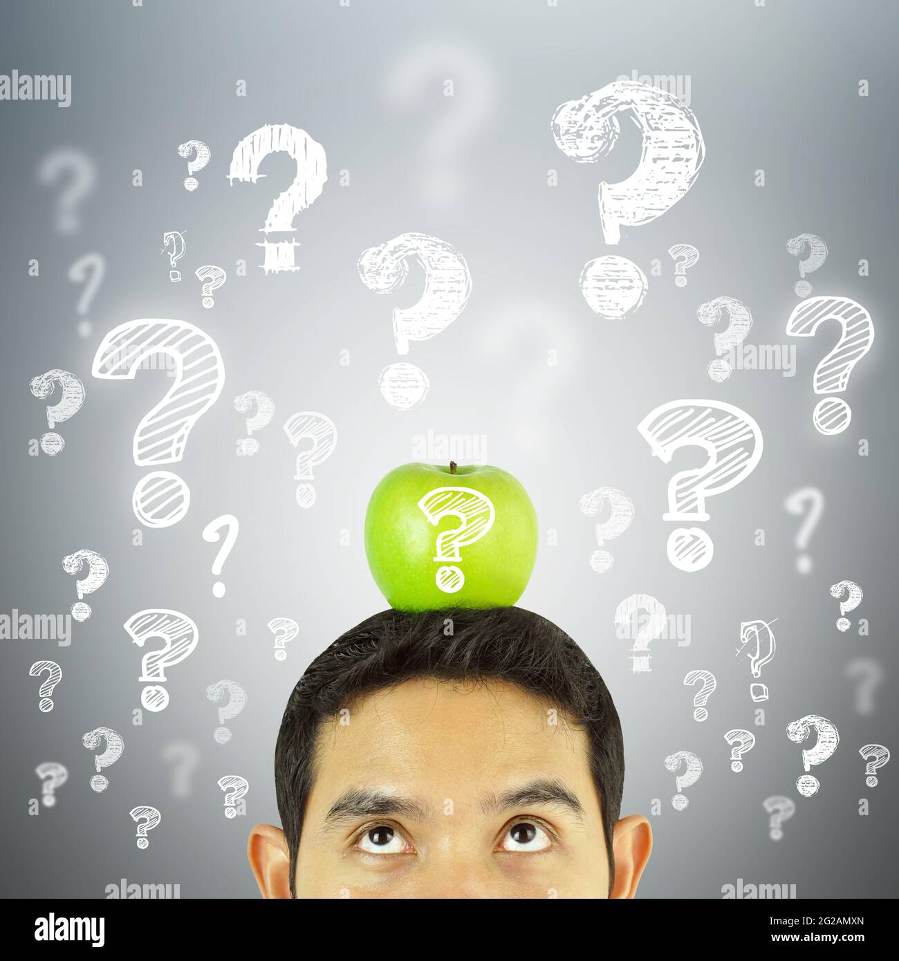 Question marks brain hi-res stock photography and images - Alamy