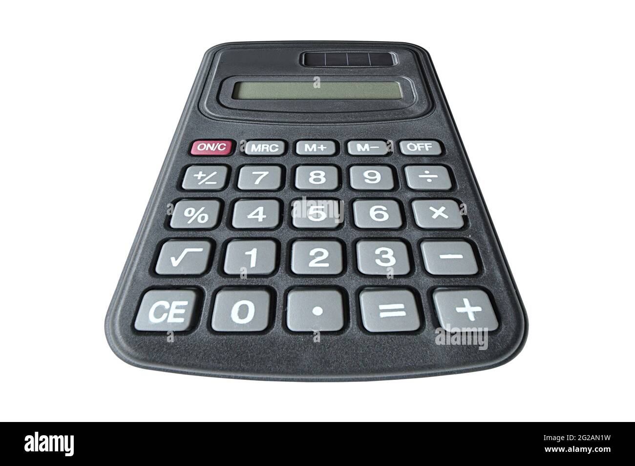 Black calculator - isolated Stock Photo - Alamy