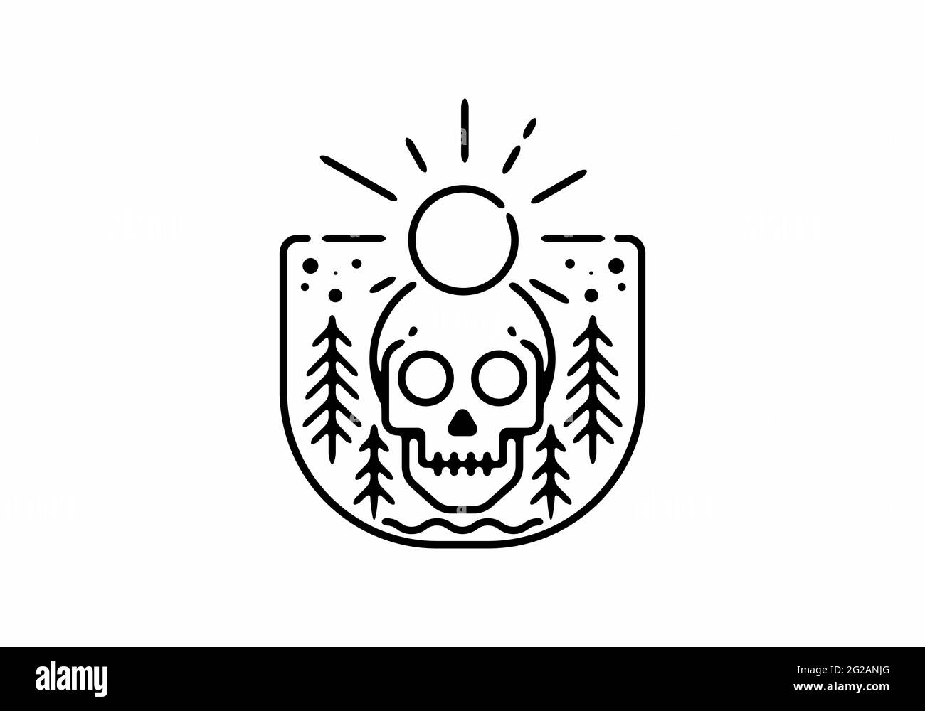 Gothic design elements skull Black and White Stock Photos & Images - Alamy