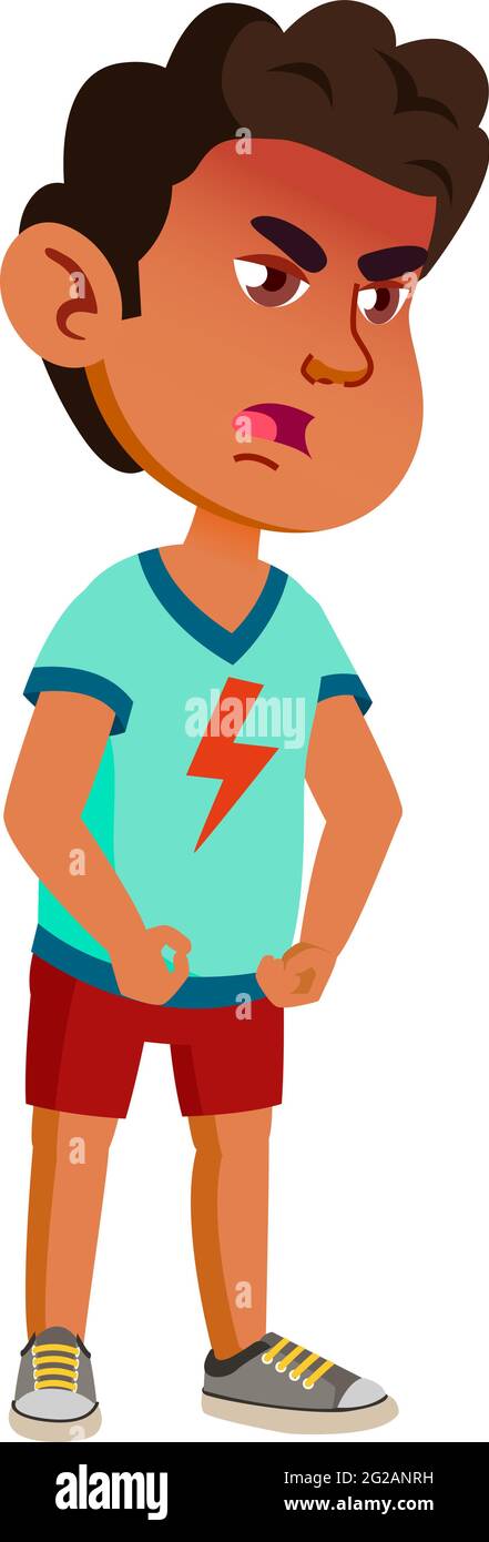 angry little boy screaming on after failure in game cartoon vector ...