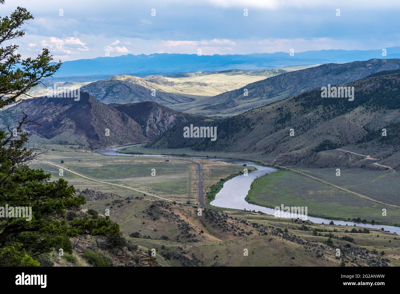 An overlooking landscape view of Lewis and Clark Cavern SP, Montana ...