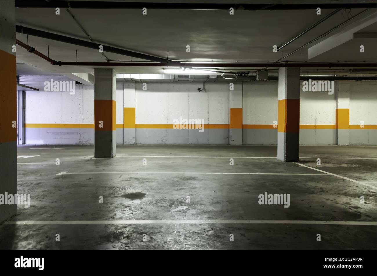 Interior of garage parking, construction and architecture, transport ...