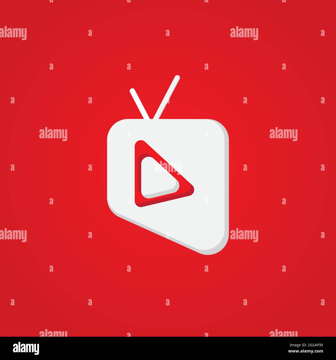 Online TV Channel Or Broadcasting Company Logo Concept. Pictorial Mark ...