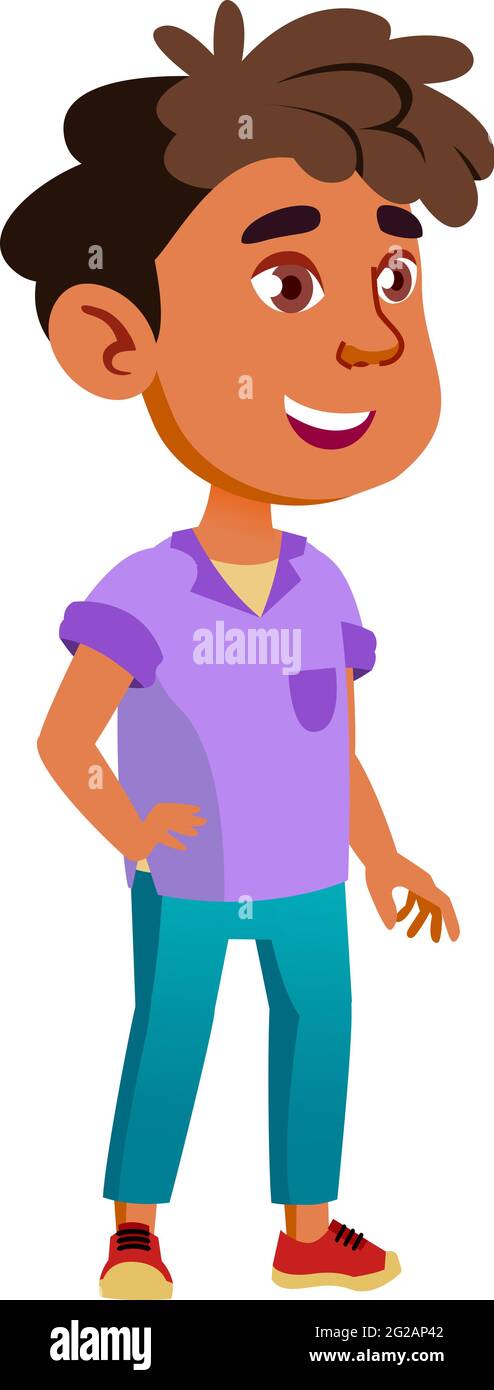 happy hispanic boy in cinema cartoon vector Stock Vector Image & Art ...