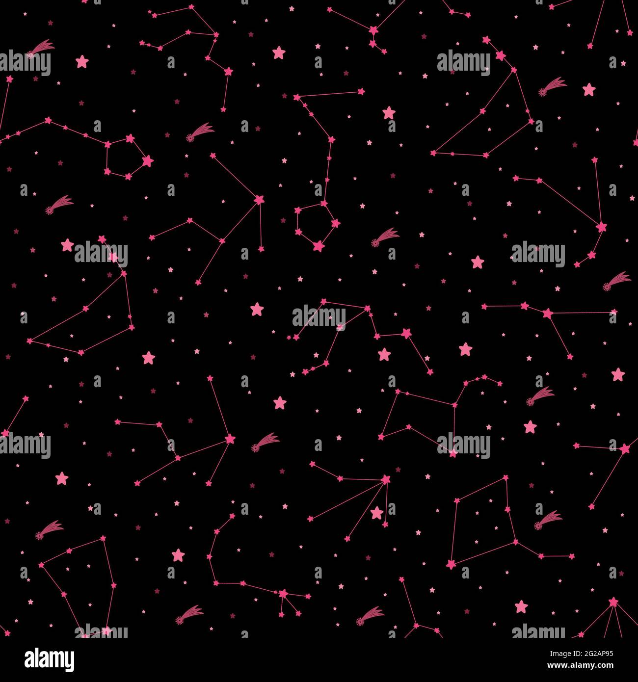 Seamless pattern constellations abstract symbol space.Astrology ...