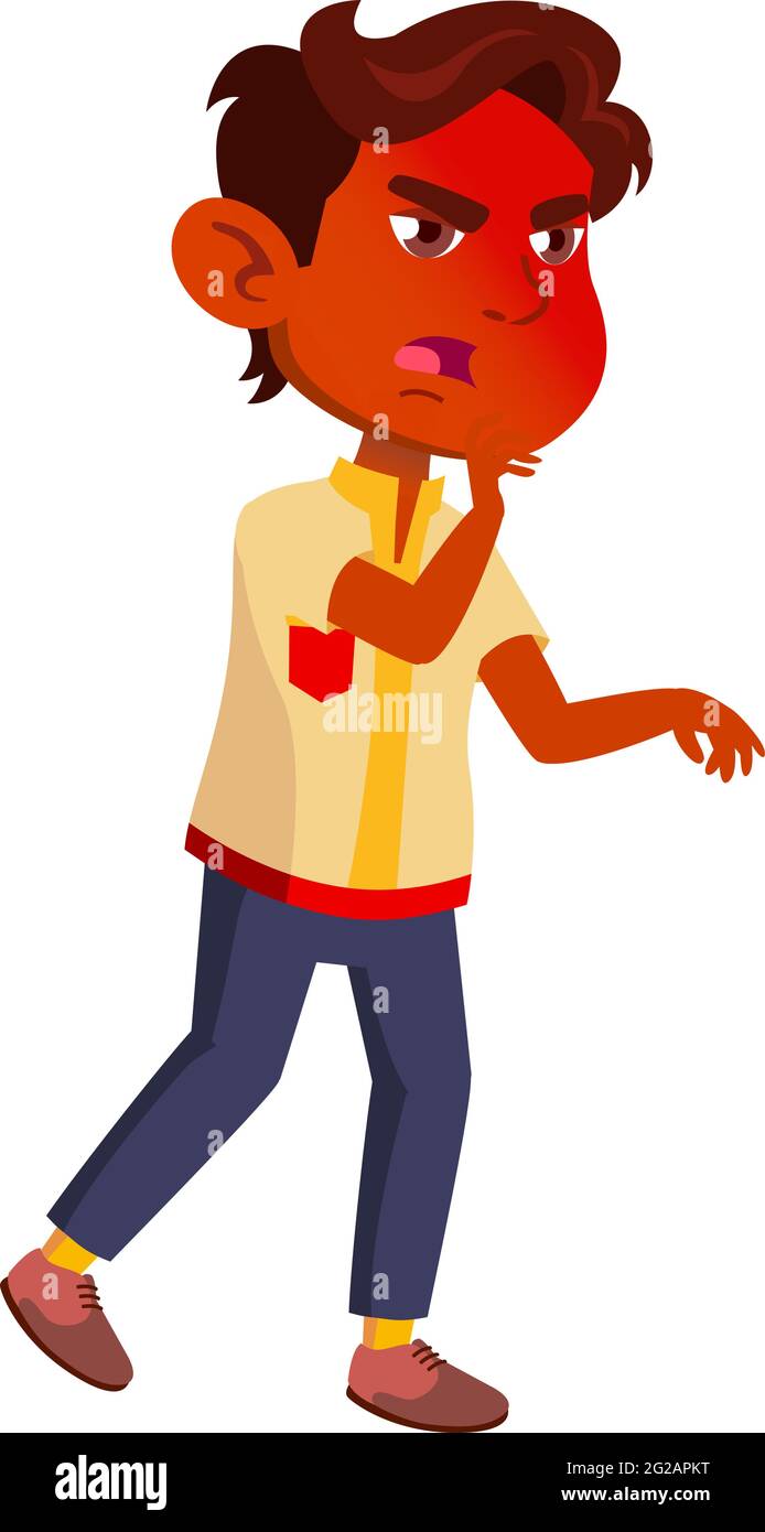 Indian kid shouting Stock Vector Images - Alamy