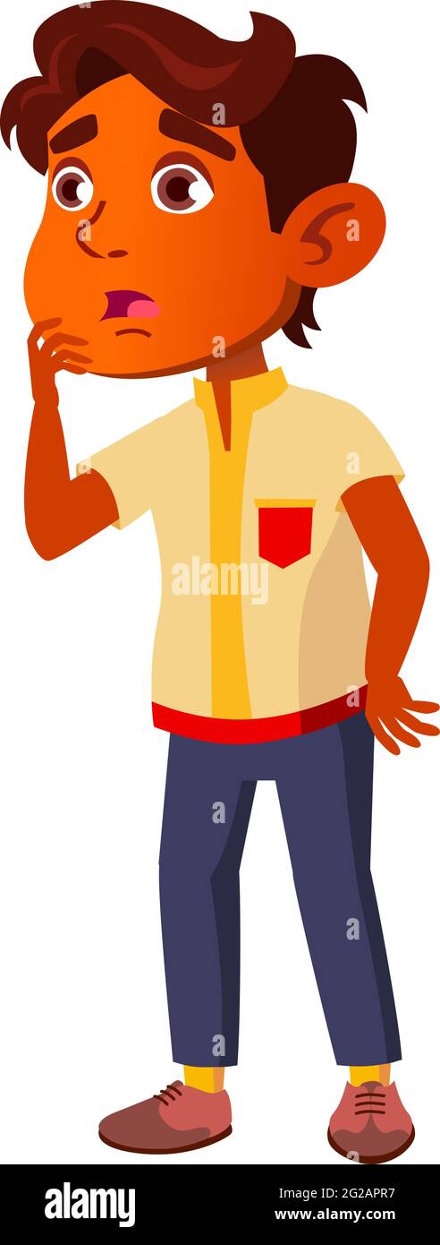 surprised teenager looking with interest at a girl cartoon vector Stock ...