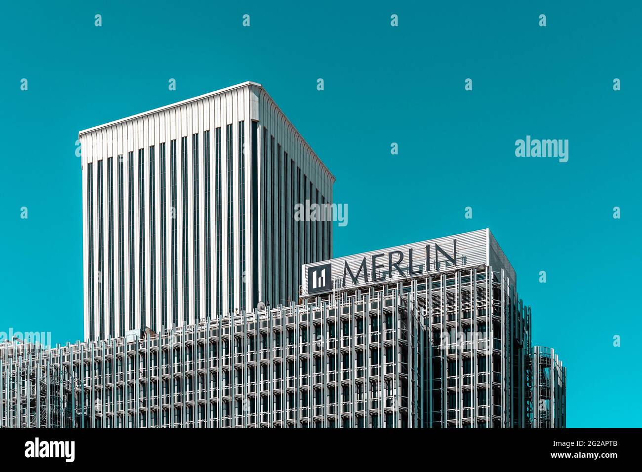 Madrid, Spain - 30 August 2020: Modern Office Buildings in AZCA ...