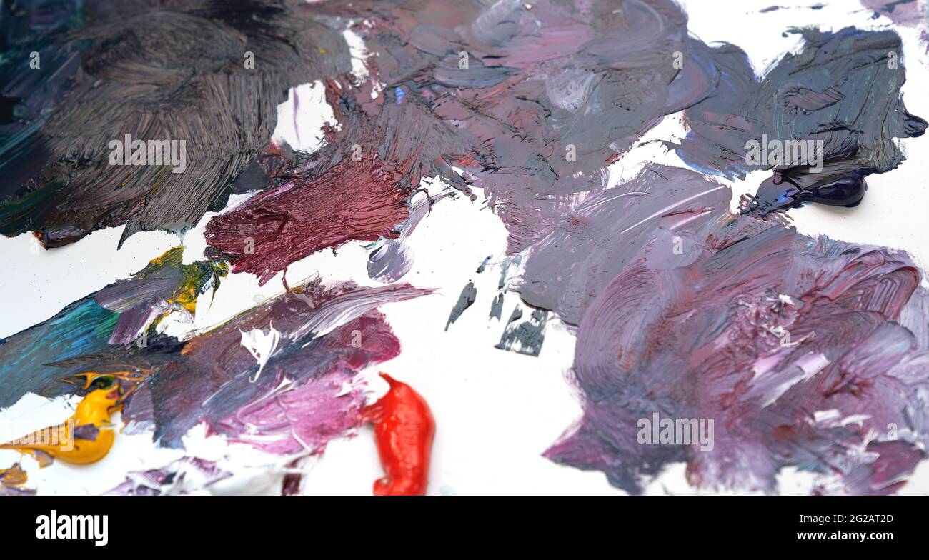 Palette paint mix hi-res stock photography and images - Alamy
