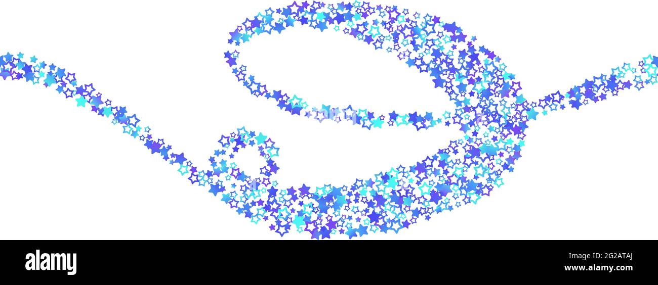 Colorful gradient flying stars isolated on white. Luxury shiny little ...
