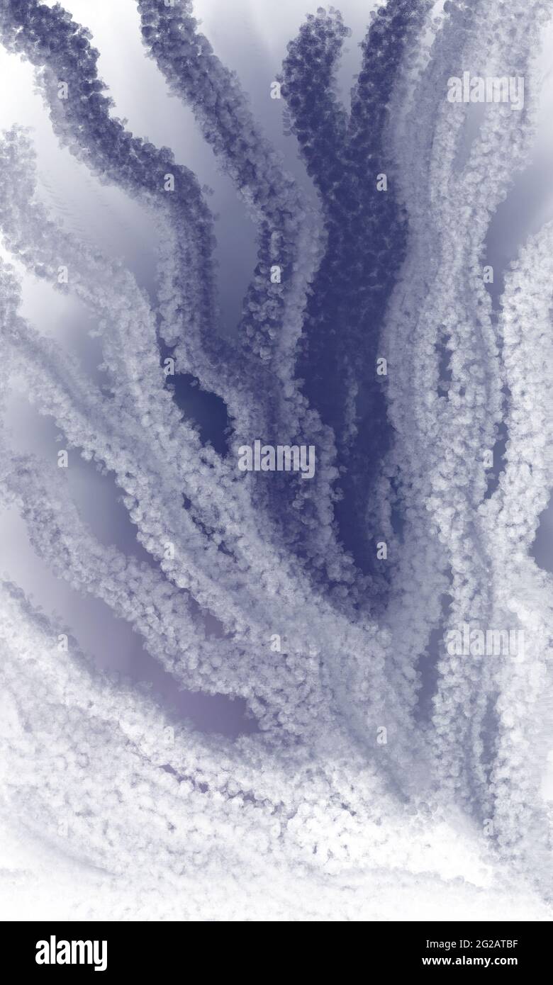 Illustration of abstract seaweed like pattern with purple and white ...