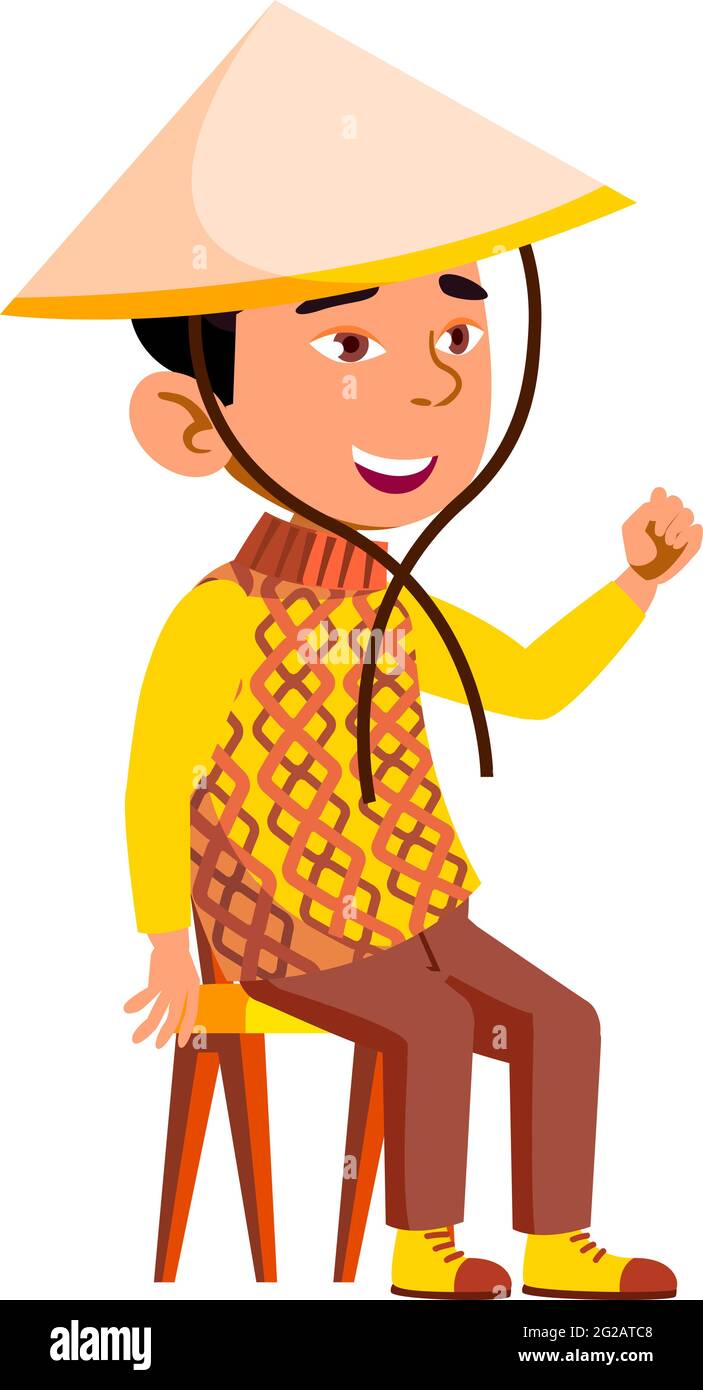 chinese little boy in national theater cartoon vector Stock Vector ...