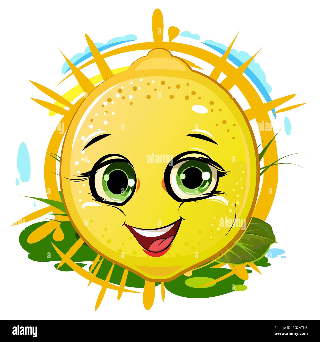 Cheerful cartoon lemon character hi-res stock photography and images ...