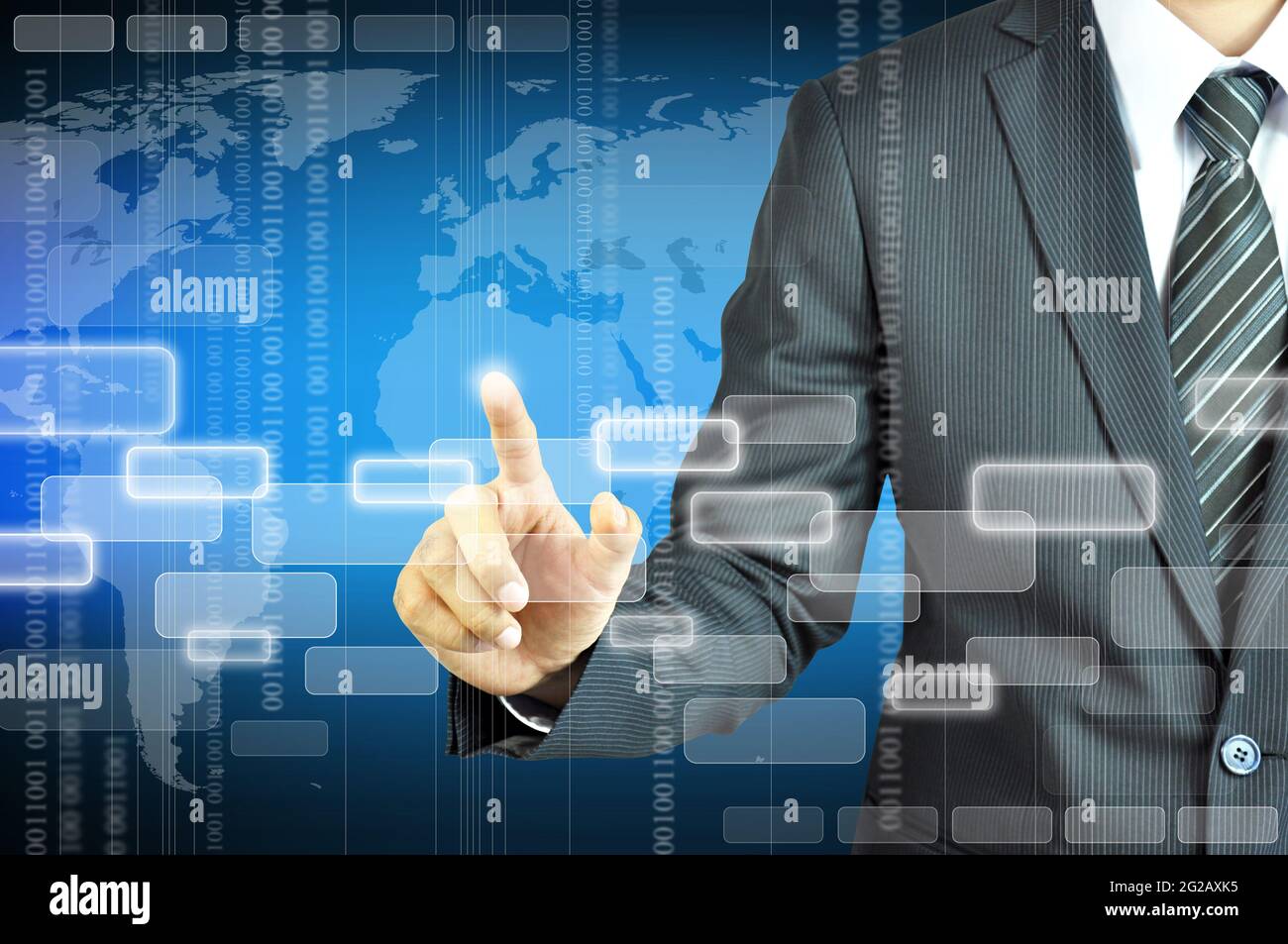 Person touching future technology High Resolution Stock Photography and ...