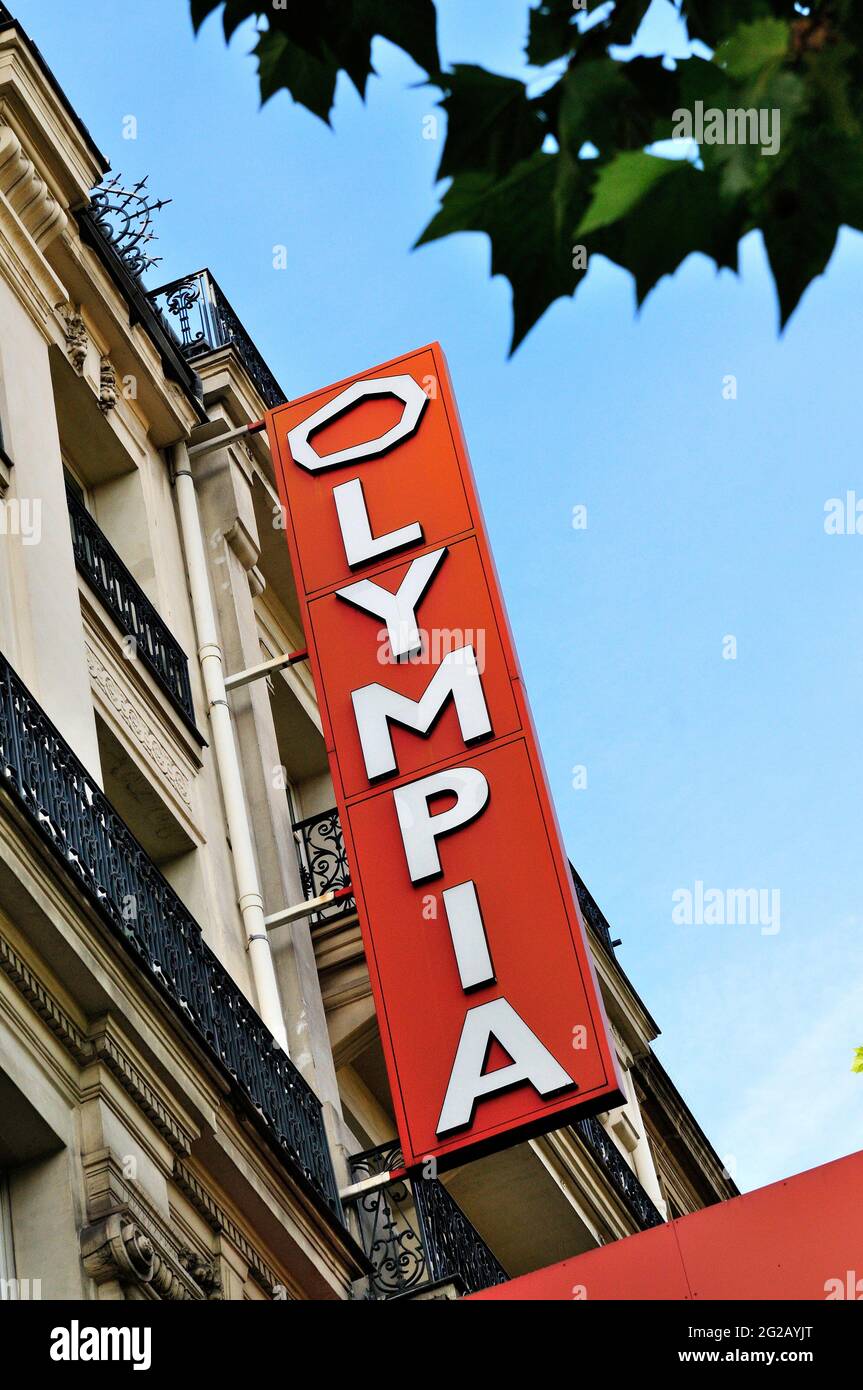 Olympia music hall paris hi-res stock photography and images - Alamy