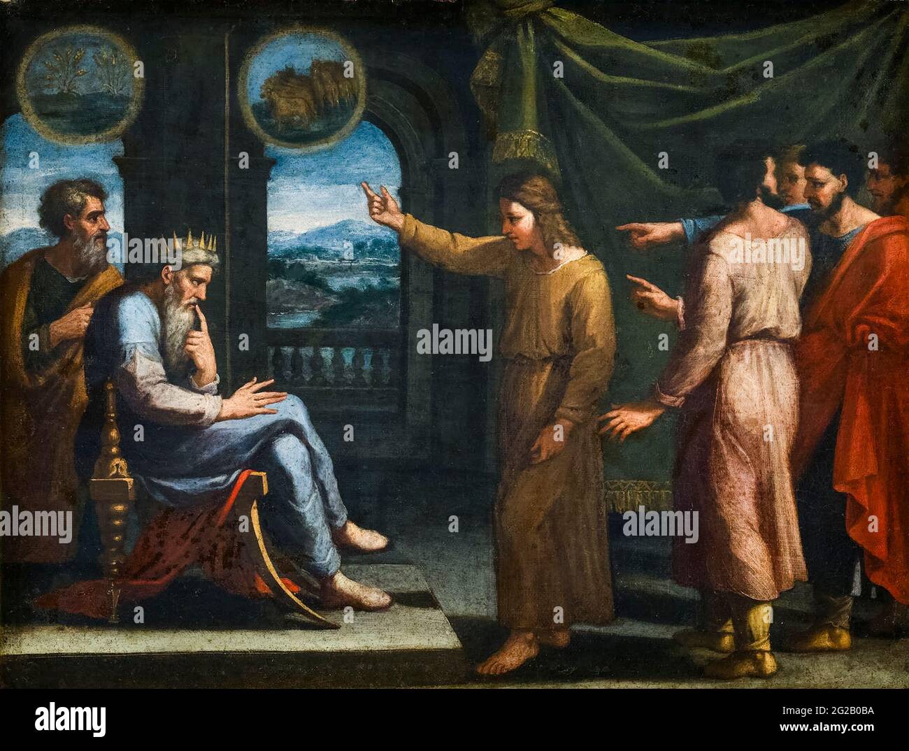 Joseph interprets Pharaoh's Dream, painting by Nicolas Poussin, 1608 ...