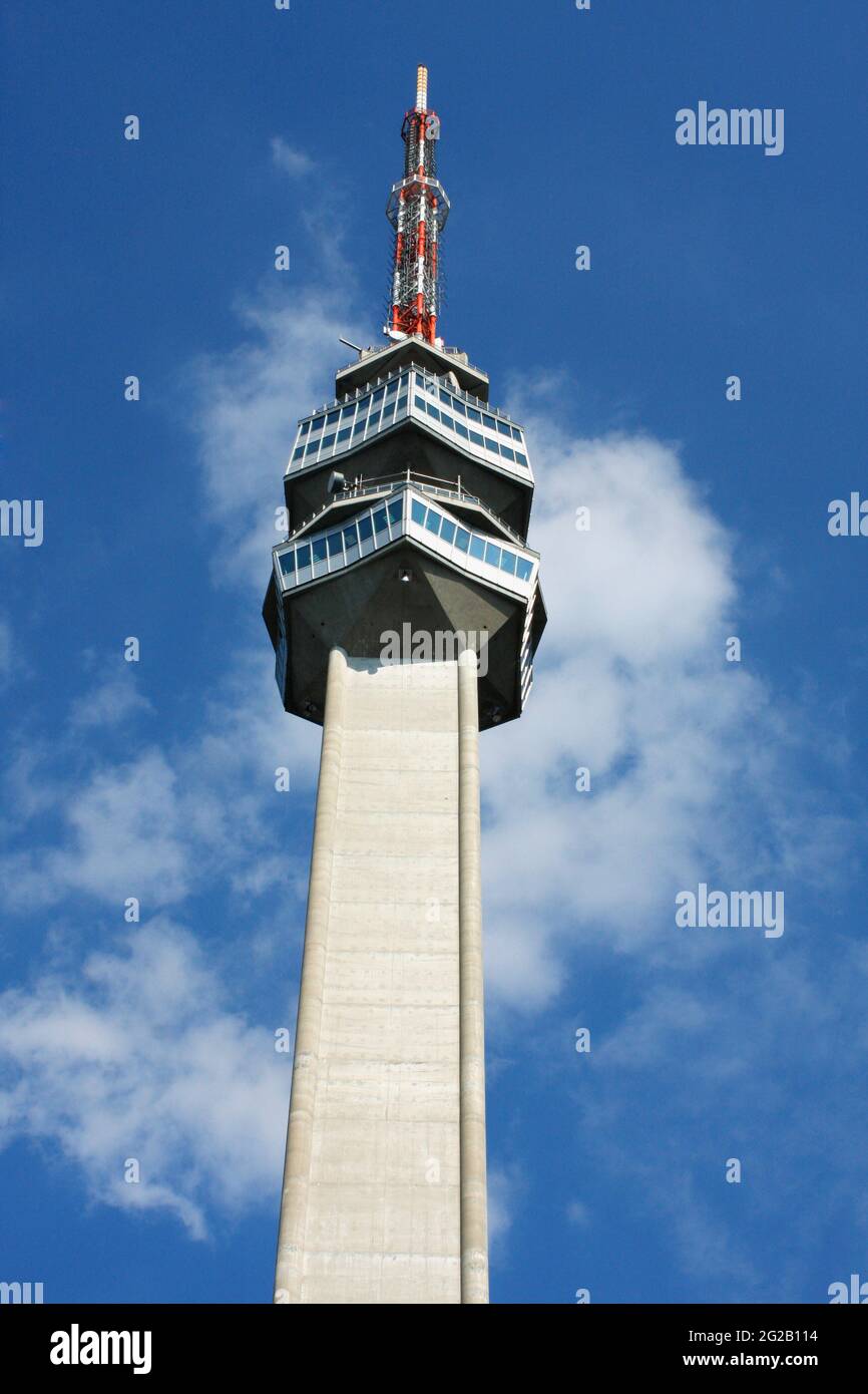 High television tower on the Avala, Belgrade, Serbia Stock Photo - Alamy