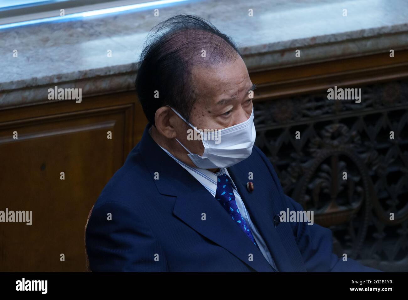 Liberal Democratic Party Secretary General Toshihiro Nikai attends ...