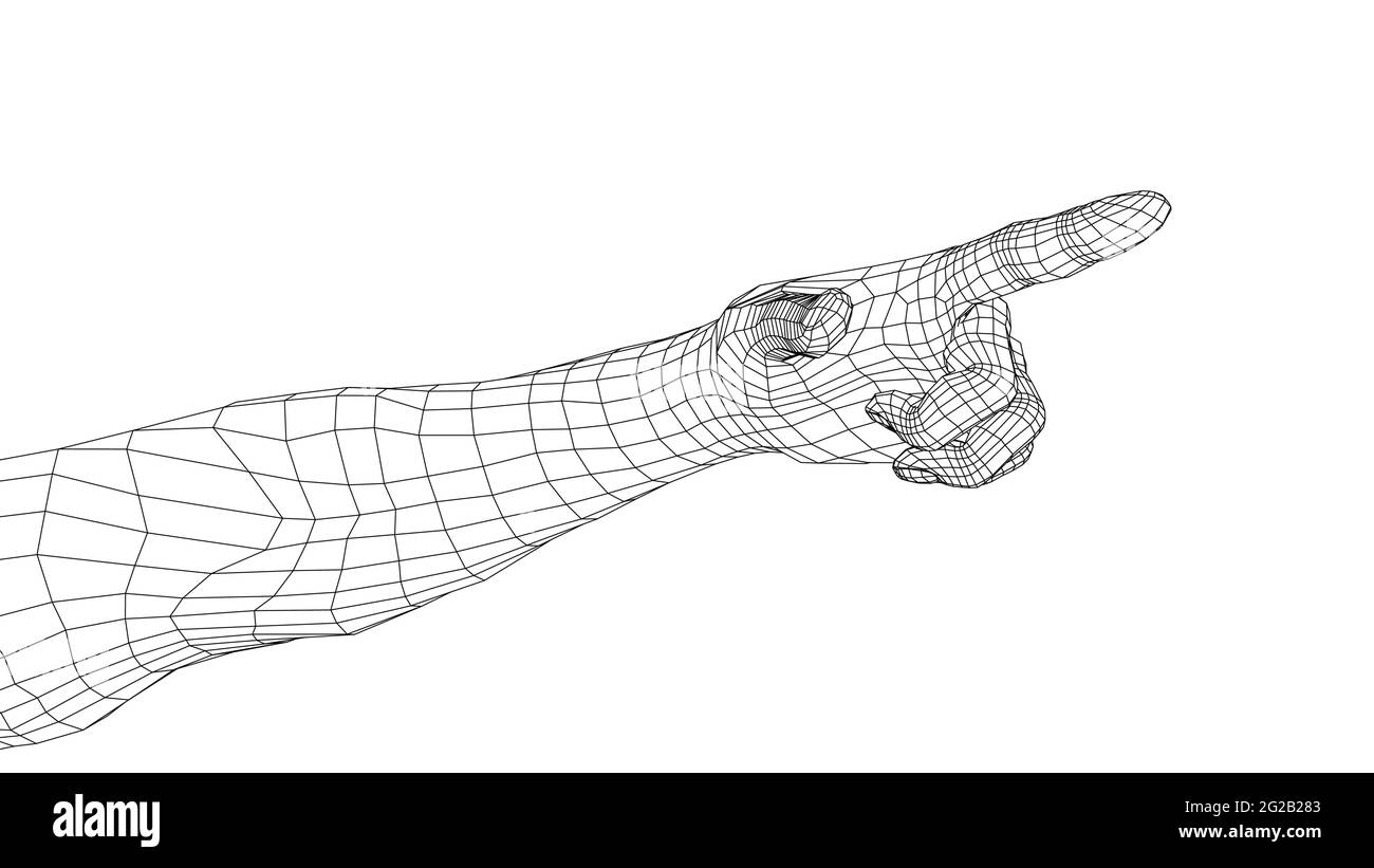 Human hand point with finger. Vector Stock Vector Image & Art - Alamy